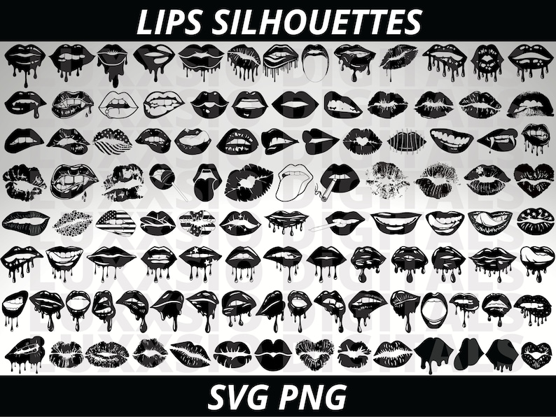 Lips Svg Dripping Lips Svg Kiss Svg Biting Lips Svg Lips - Etsy