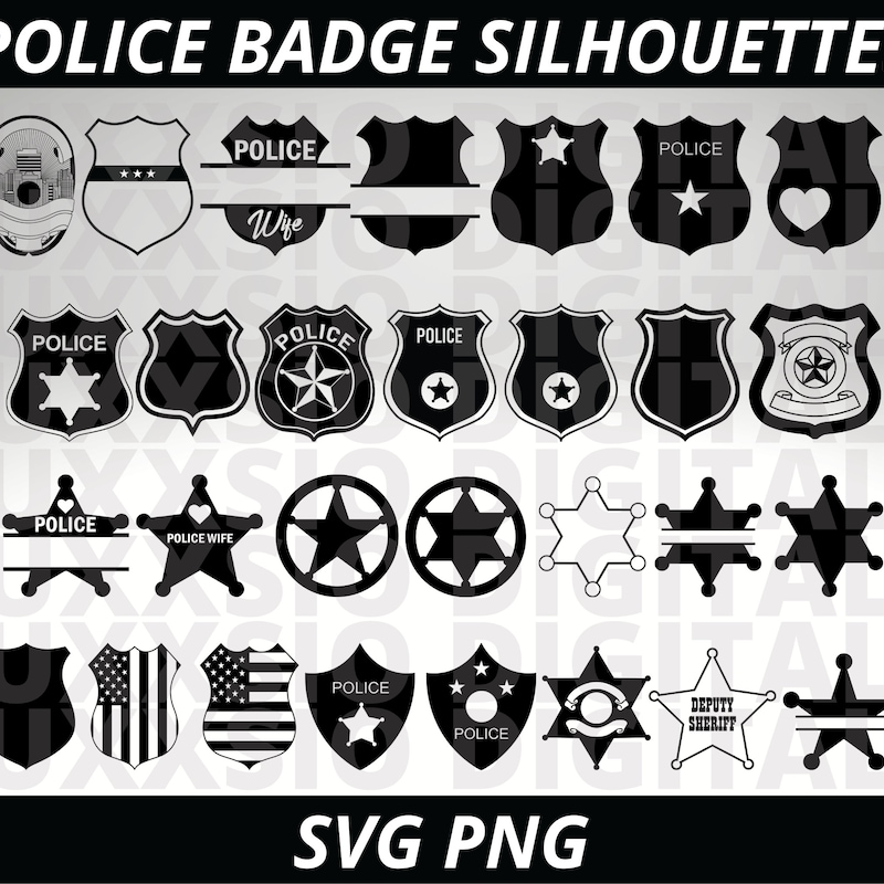 Police Badge Svg - Etsy