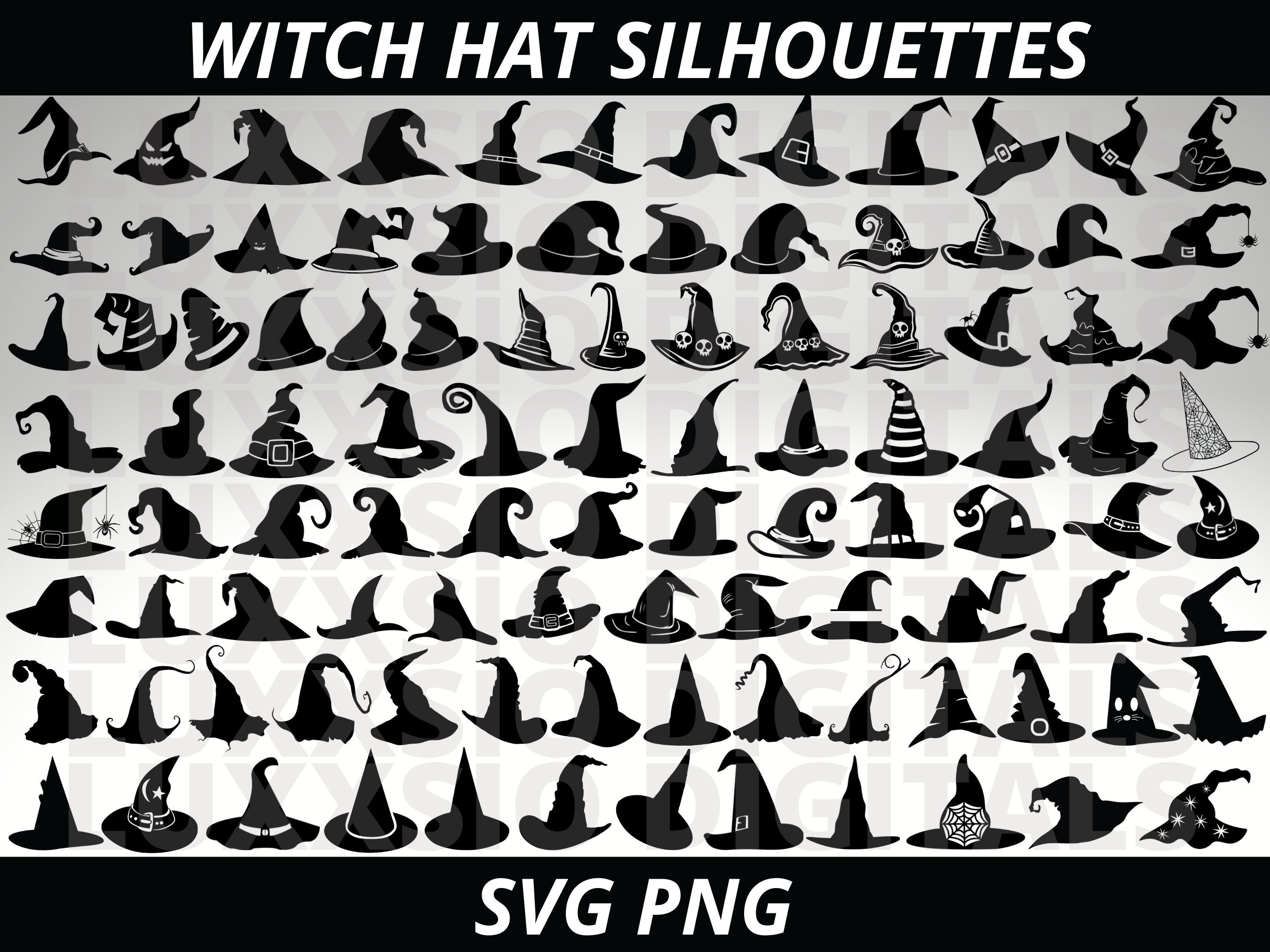 Witch Hat Svg Witch Hat Png Witchy Svg Spooky Svg Mystical - Etsy UK