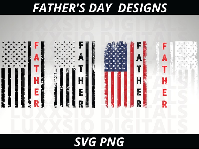 Father Distressed American Flag Svg Fathers Day Svg Fathers - Etsy