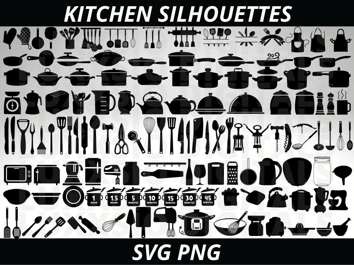 Kitchen Svg Cooking Svg Kitchen Tools Svg Kitchen Utensils - Etsy