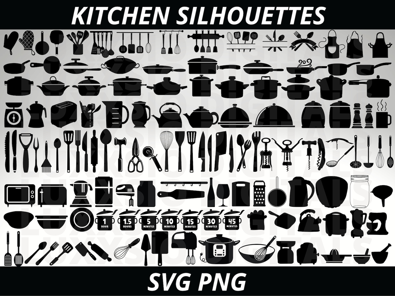 Kitchen Svg Cooking Svg Kitchen Tools Svg Kitchen Utensils - Etsy