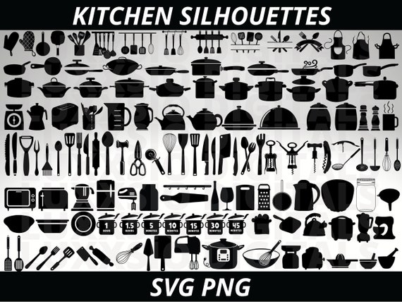 Kitchen Svg Cooking Svg Kitchen Tools Svg Kitchen Utensils - Etsy