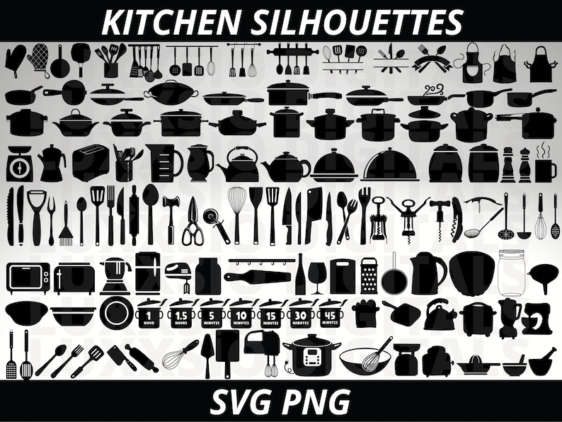 Kitchen Svg, Cooking Svg, Kitchen Tools Svg, Kitchen Utensils Svg ...