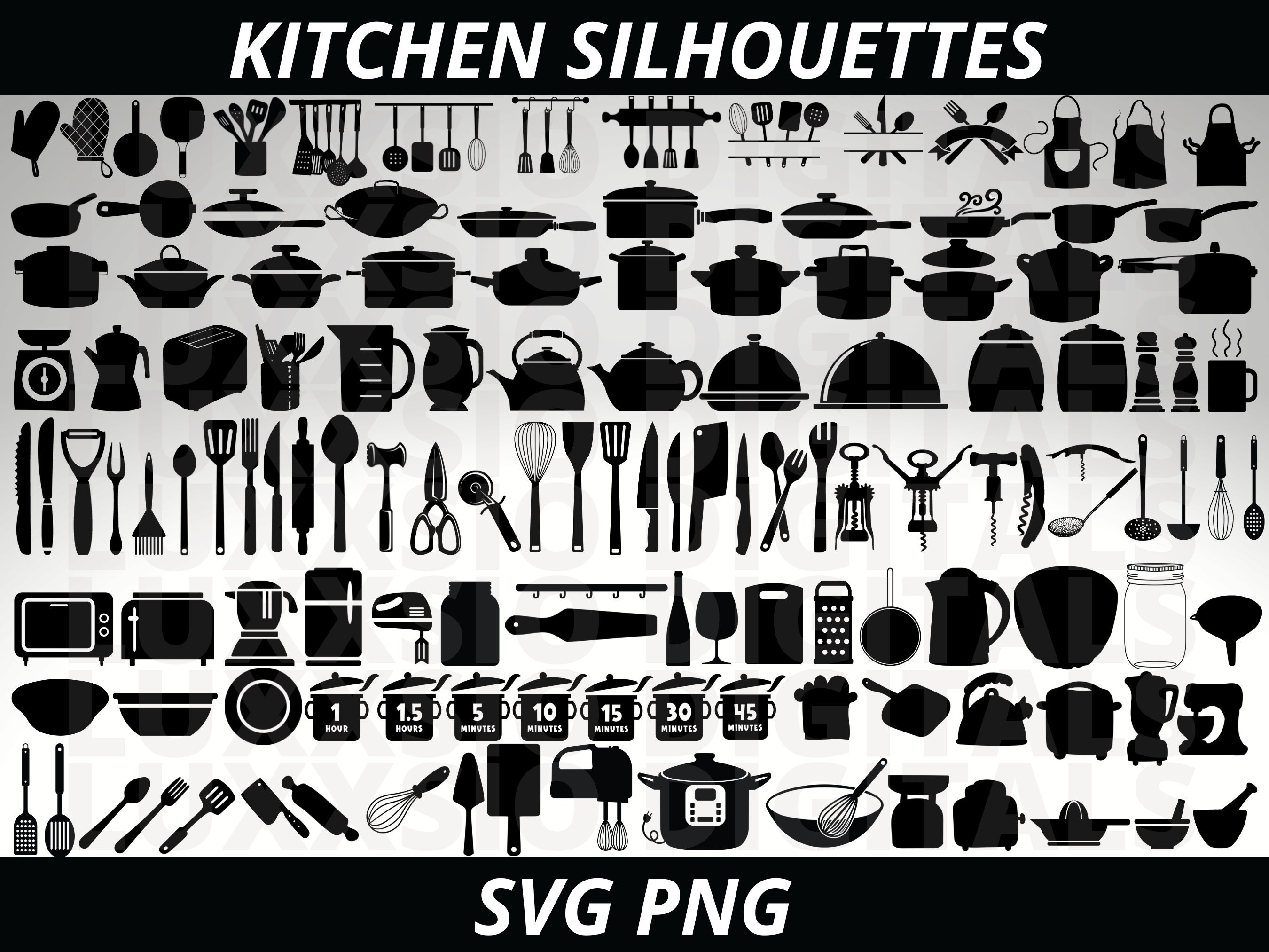 Kitchen Svg, Cooking Svg, Kitchen Tools Svg, Kitchen Utensils Svg ...