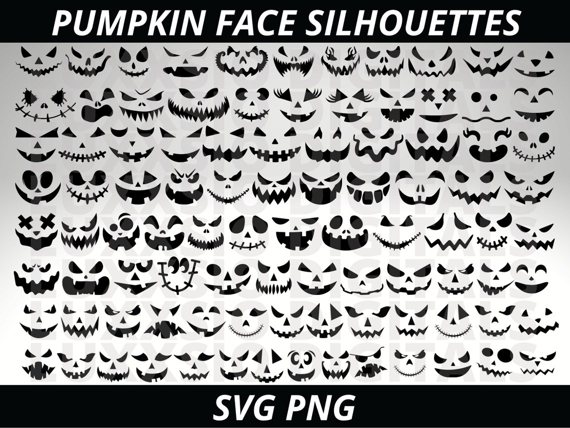 Pumpkin Face Svg, Jack O Lantern Faces Svg, Halloween Svg Bundle, Cute ...
