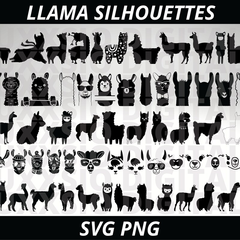 Llama Svg - Etsy