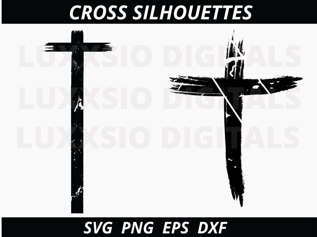 Distressed Cross Svg, Cross Svg, Cross Silhouette, Distressed Cross Cut ...
