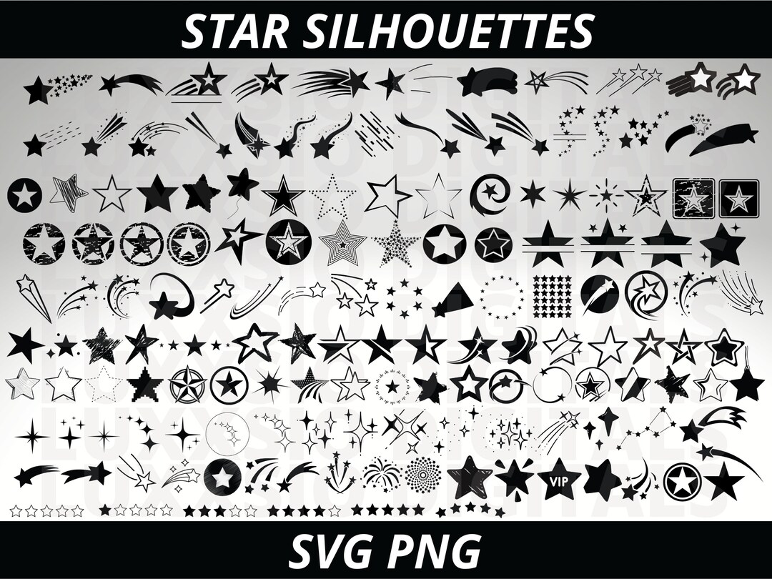 Star Svg, Shooting Star Svg, Star Vector, Star Monogram Svg, Sparkle ...