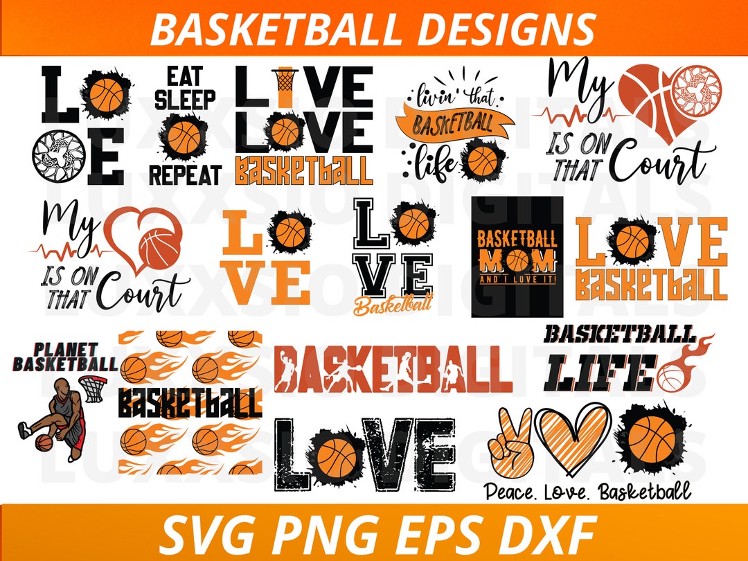 Basketball Svg Bundle, Basketball Love Svg, Peace Love Basketball ...