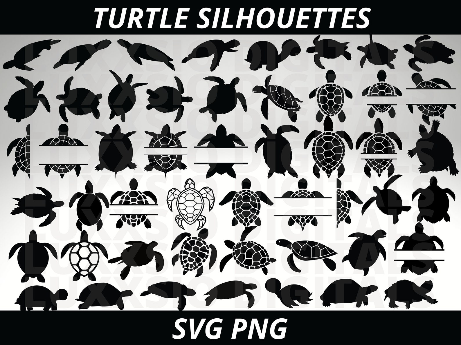 Turtle Svg Bundle Sea Turtle Svg Turtle Silhouettes Sea - Etsy