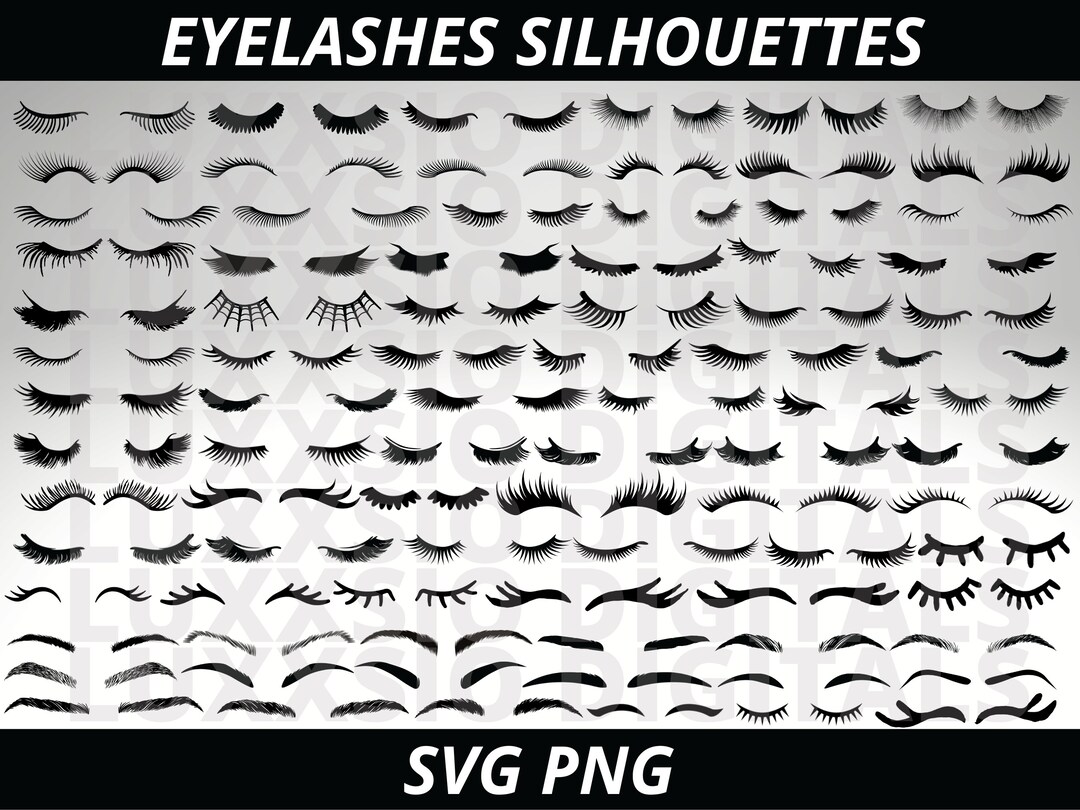 Eyelashes Svg, Makeup Svg, Lashes Svg, Eyelash Svg, Eyebrows Svg, Lash ...