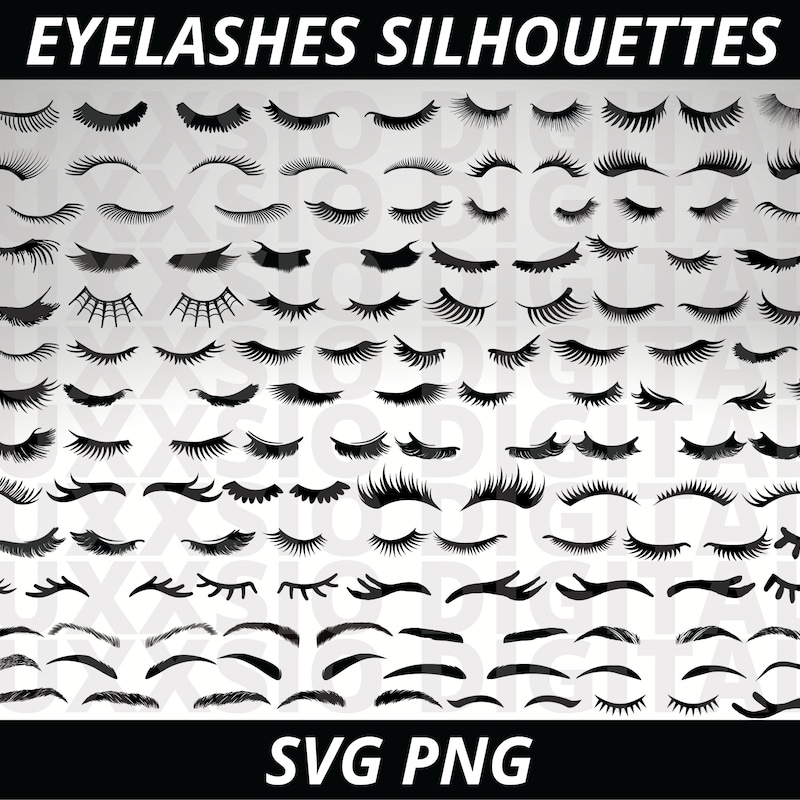 Eyelashes Svg - Etsy