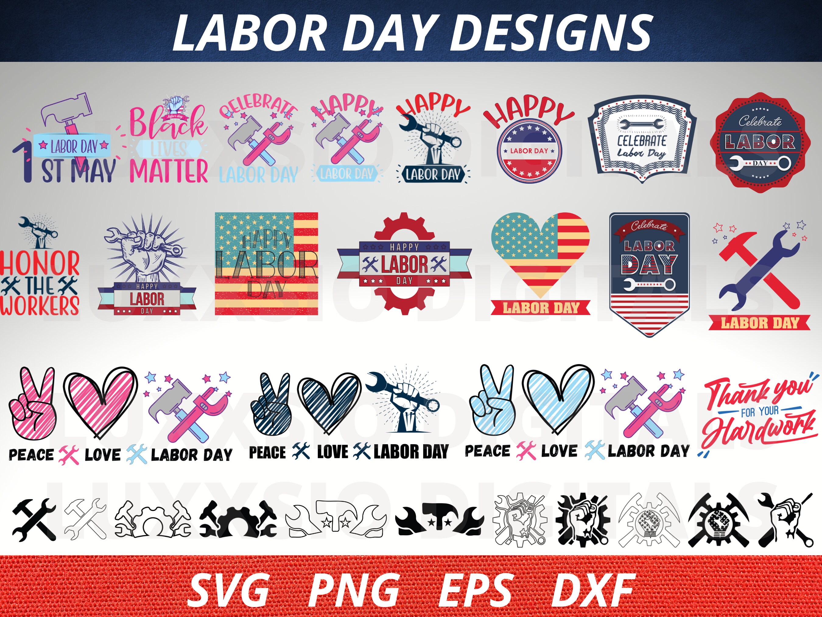 Labor Day SVG Happy Labor Day Svglabor Day | Etsy
