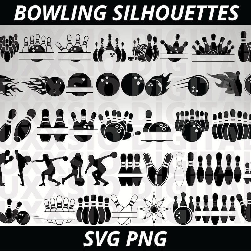 Bowling Svg - Etsy