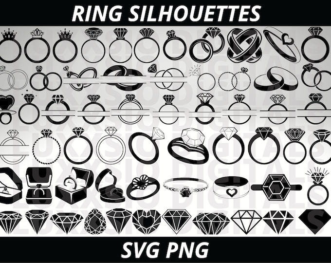 Diamond Ring Svg Png Pdf Ai Dxf File Download - Etsy Canada