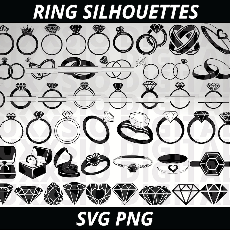 Diamond Ring Svg - Etsy