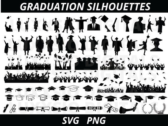Graduation Svg Graduation Silhouettes Svg Graduation Cap - Etsy