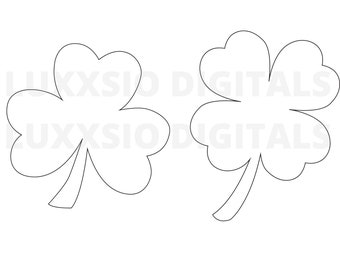 Clover Outline Svg Shamrock Outline Svg Files for Cricut Svg - Etsy