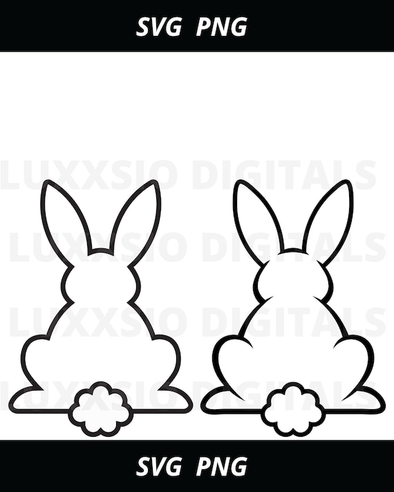 Bunny Outline Svg Rabbit Svg Digital Files Svg Png Easter | Etsy
