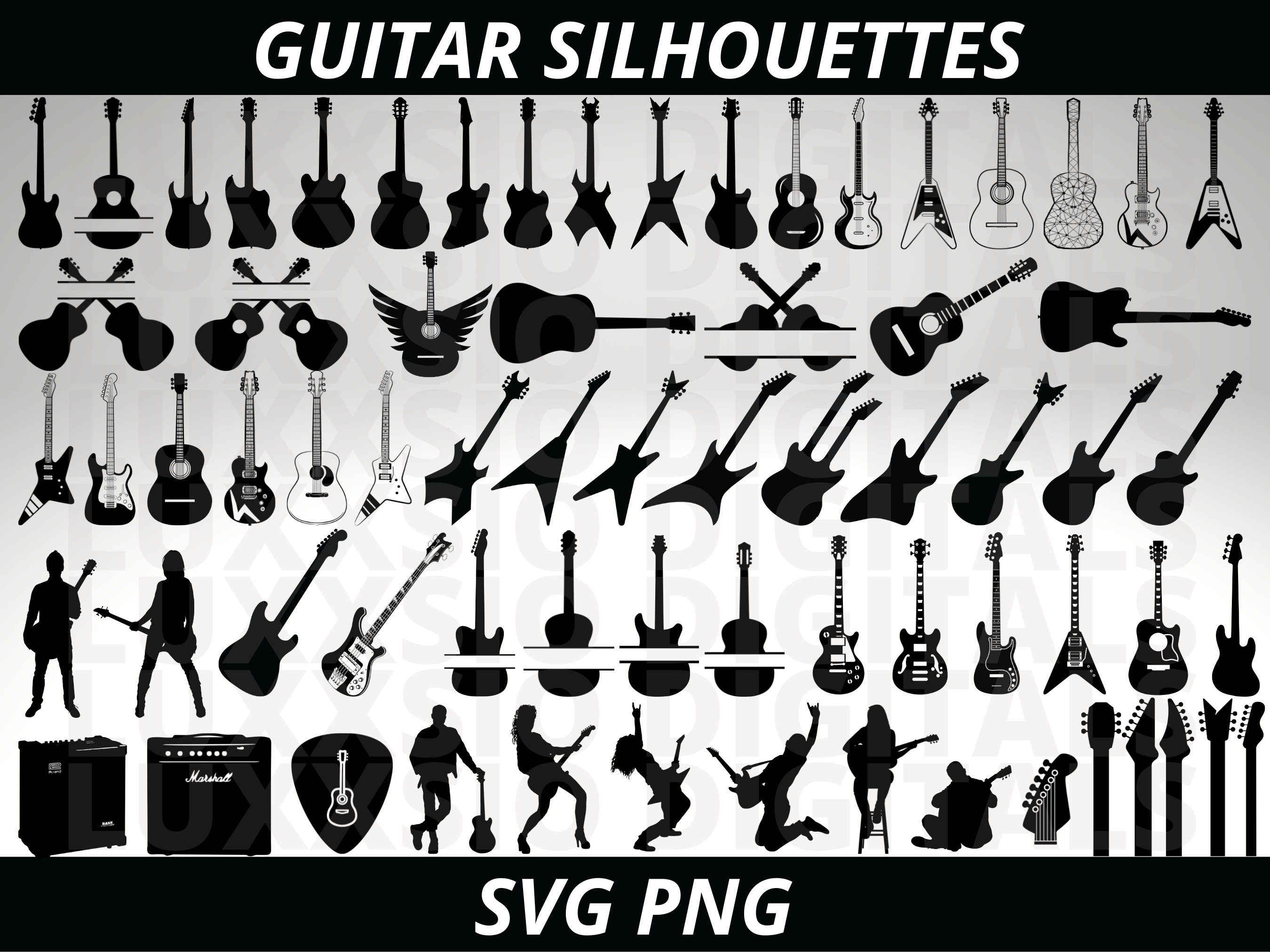 Guitar Svg Electric Guitar Svg Music Svg Rock and Roll Svg - Etsy