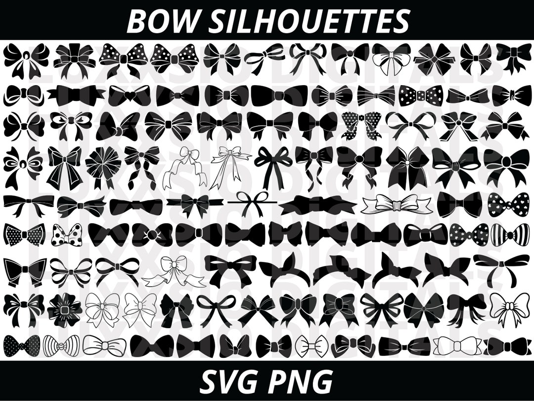 Bow Svg, Hair Bow Svg, Cheer Bow Svg, Bow Tie Svg, Double Bow Svg, Bow ...