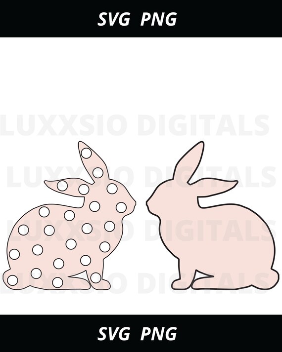 Cute Bunny Svg Rabbit Svg Pink Bunny Svg Digital Files Svg | Etsy