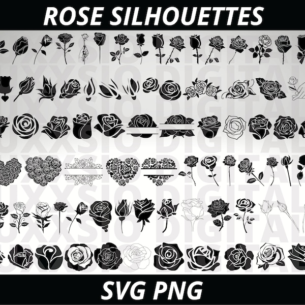 Roses Svg - Etsy