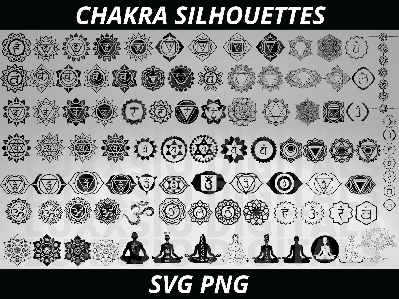 Chakra Svg Meditation Svg Spiritual Svg Chakras Svg - Etsy