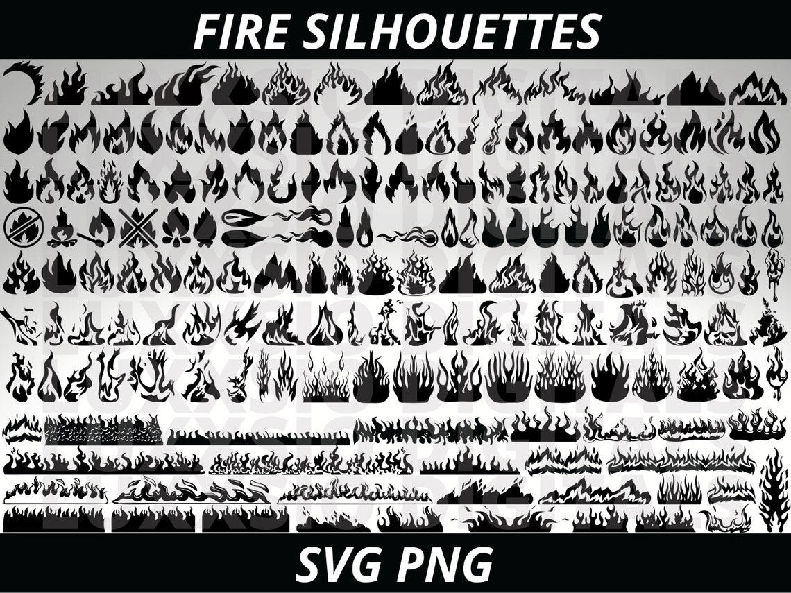 Fire Svg Flames Svg Flame Svg Fire Clipart Campfire Svg - Etsy