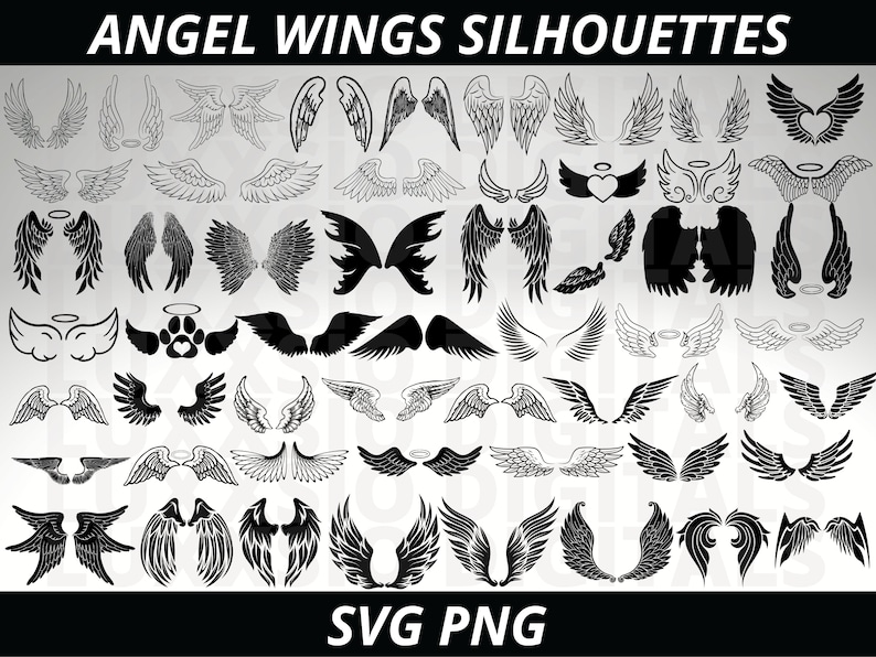 Angel Wings Svg Angel Svg Wings Svg Heaven Svg Memorial - Etsy