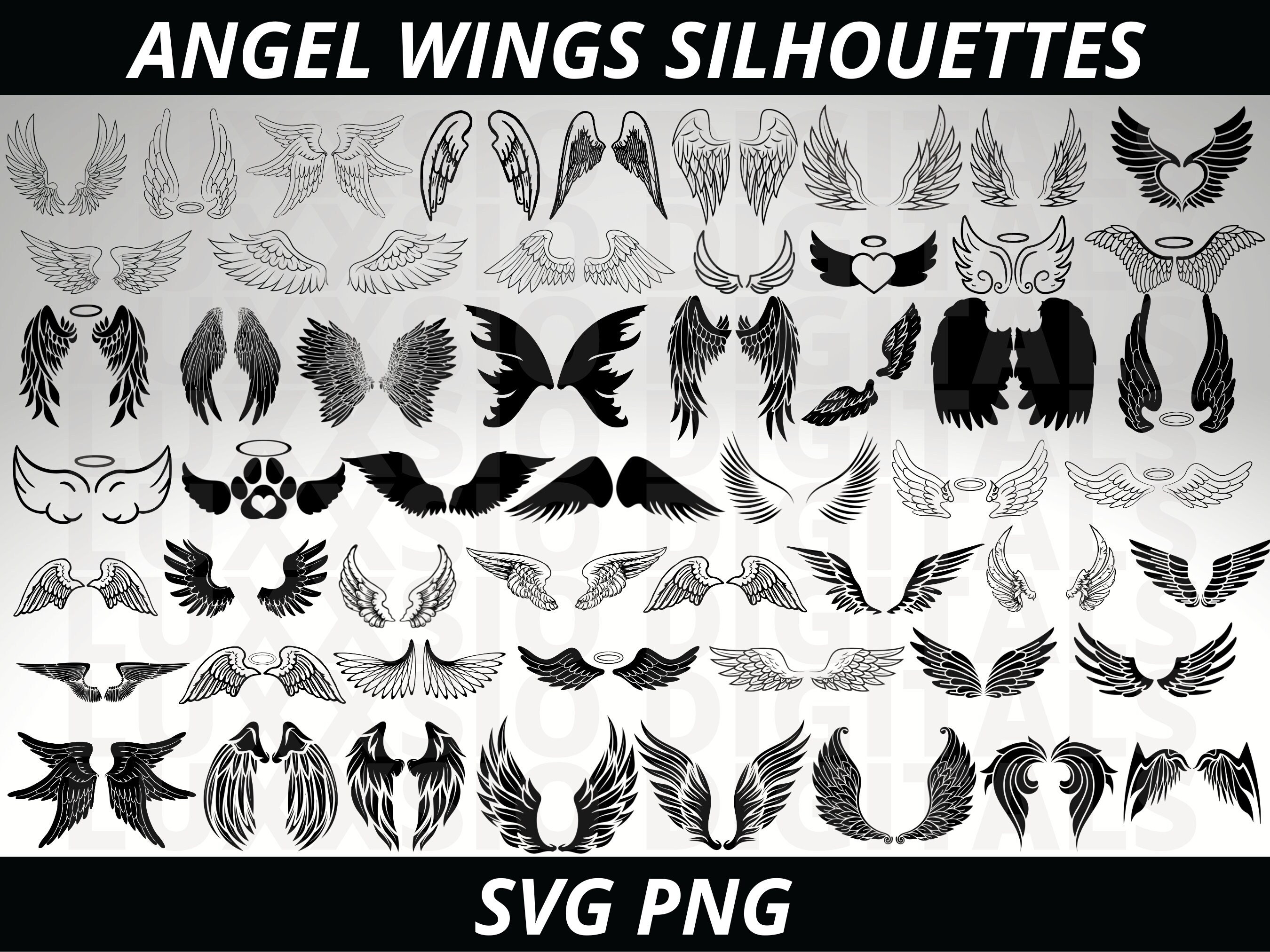 Angel Wings Svg Angel Svg Wings Svg Heaven Svg Memorial - Etsy Singapore