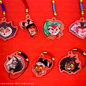 Helluva Boss Phone Charms: Stolas, Blitzo, Moxxie, Millie - Etsy