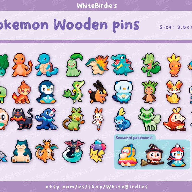 Pixel Art Pins - Etsy