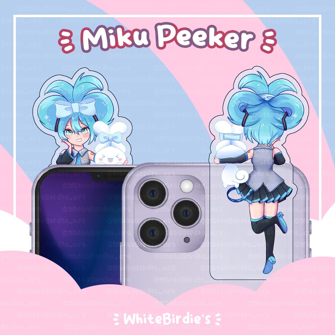 Vocaloid Hatsune Miku Peeker - Mobile and Screen Charm Decoration - Etsy