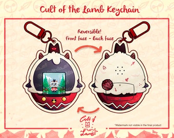 The Red Crown Keychain Cult of the Lamb Hand Painted 3D - Etsy