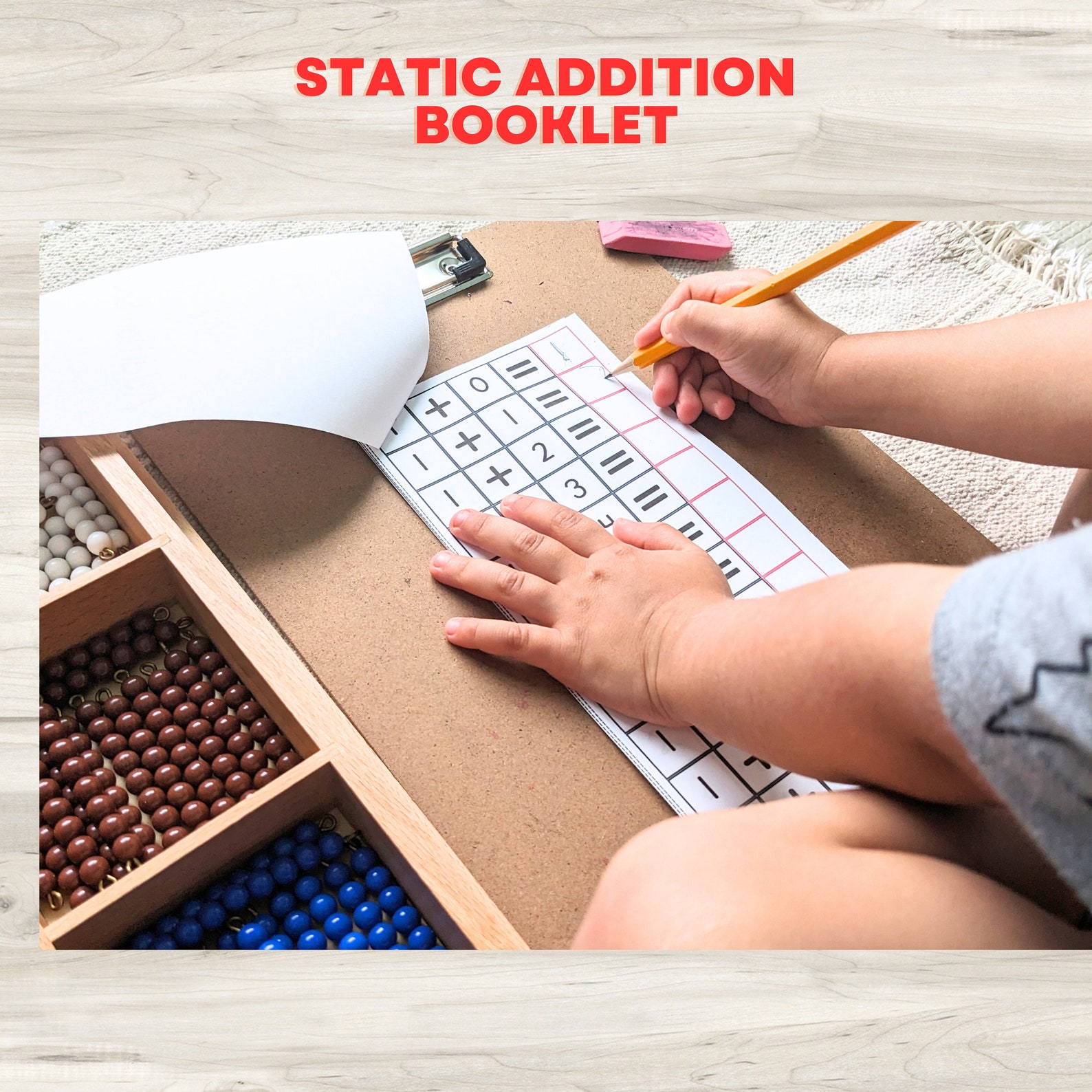 Montessori Addition Booklet | Addition Booklet | Static Addition ...