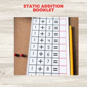 Montessori Addition Booklet | Addition Booklet | Static Addition ...