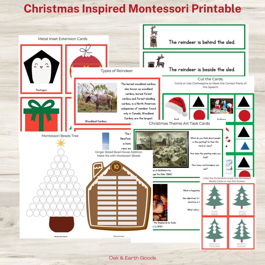Christmas Montessori Activities Busy Book Pages Montessori Printable ...