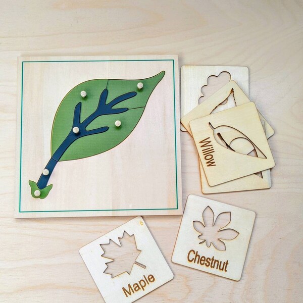 Wooden Leaf Puzzle - Etsy