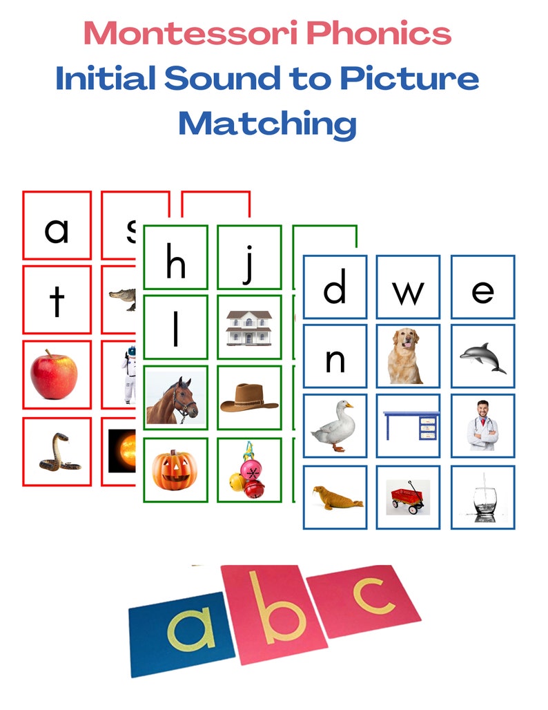 Montessori Letter Sound to Picture Matching Cards (preschool ...