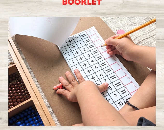 Montessori Addition Booklet | Addition Booklet | Static Addition ...