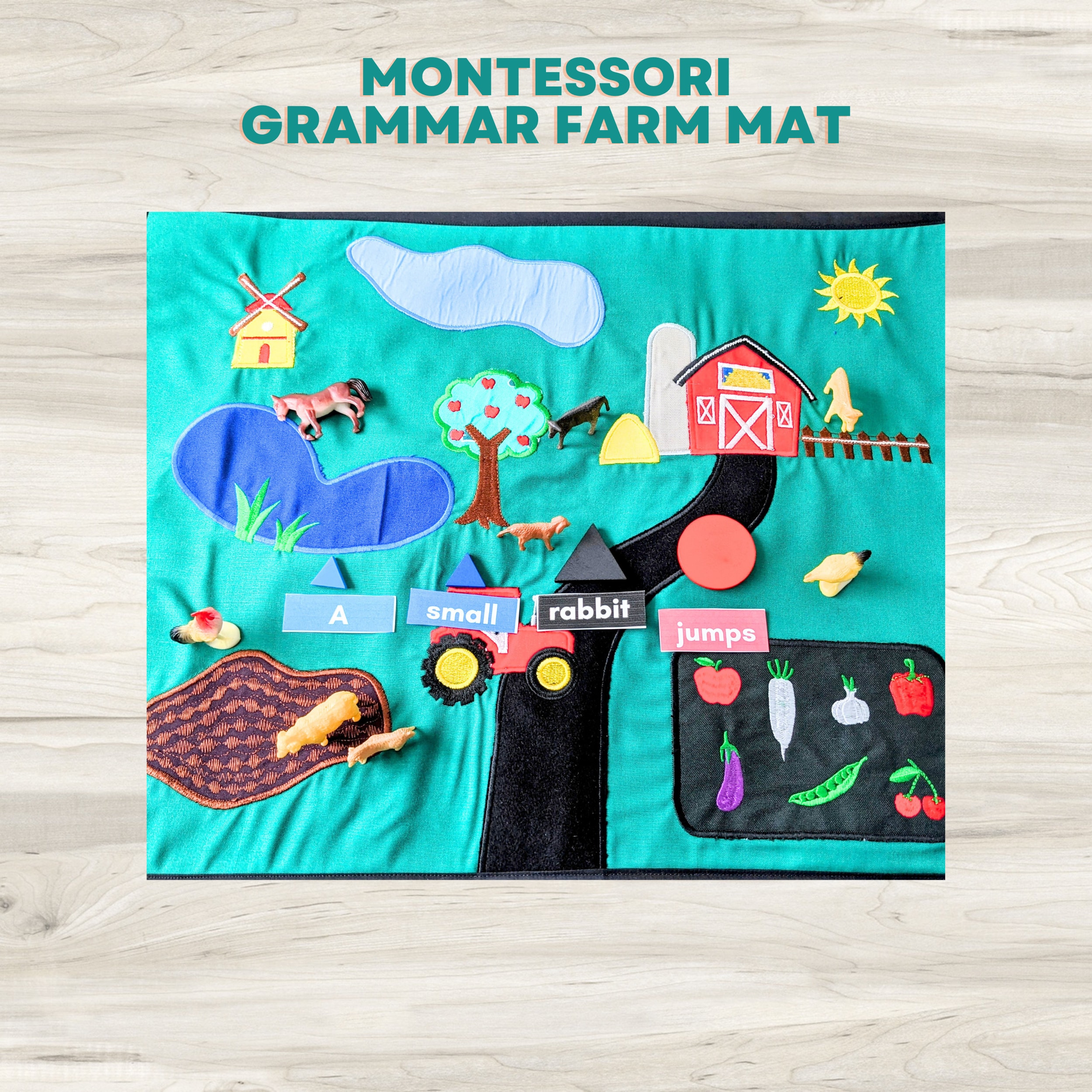 Montessori Grammar Farm Mat | Farm Play Mat | Farm for Kids ...