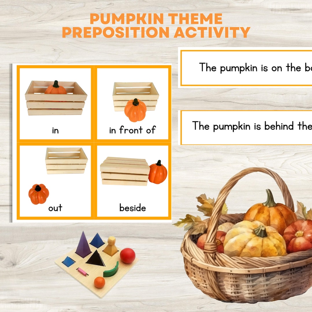 Pumpkin-themed Preposition Command Cards & Sentence Strips | Fall ...