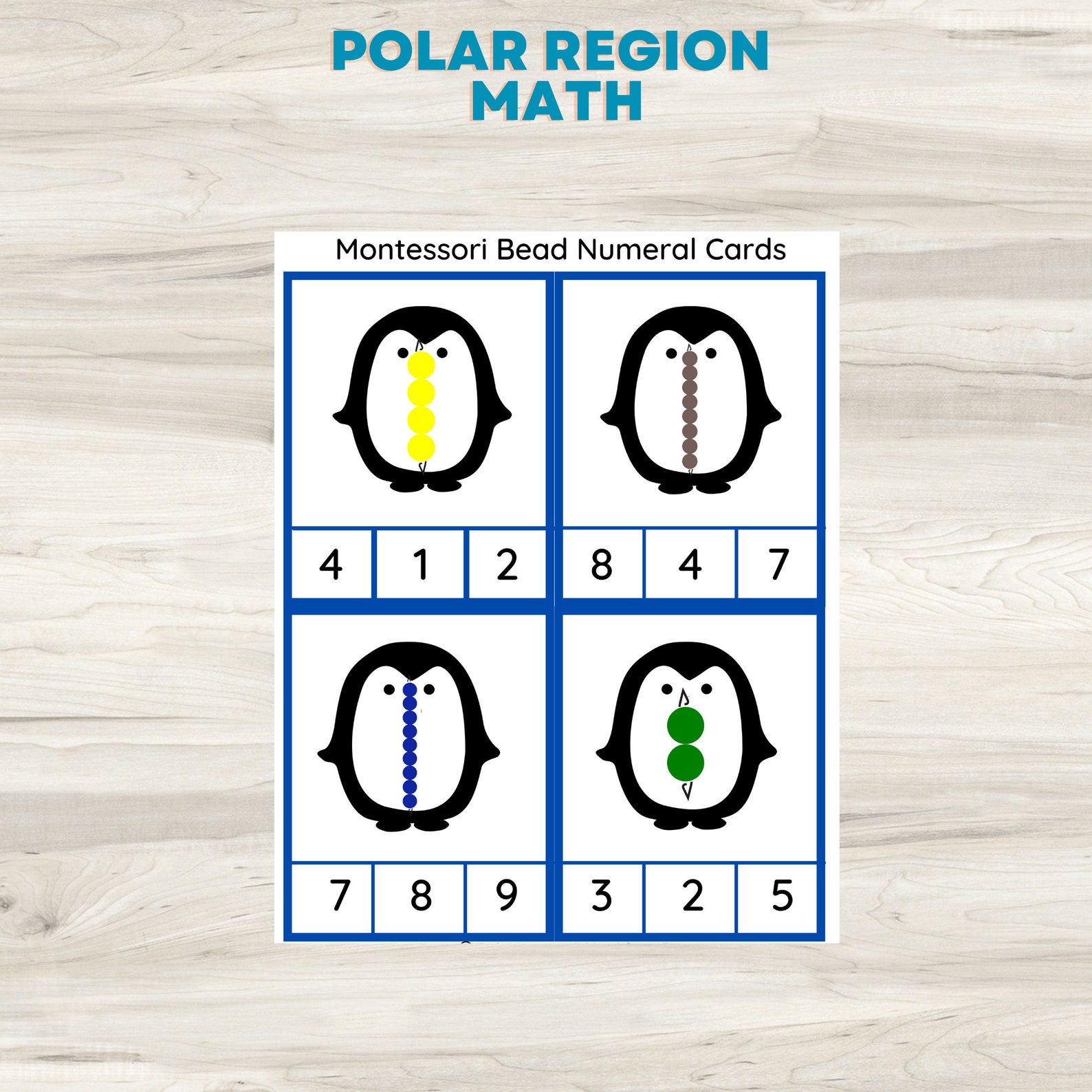 Arctic & Antarctica Montessori Printable. Types of Penguins. - Etsy