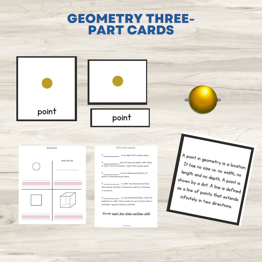 Montessori Geometry Three Part Cards | Geometry Impressionistic Lesson ...