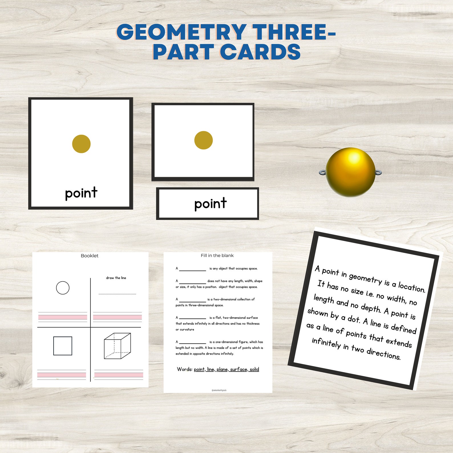 Montessori Geometry Three Part Cards | Geometry Impressionistic Lesson ...