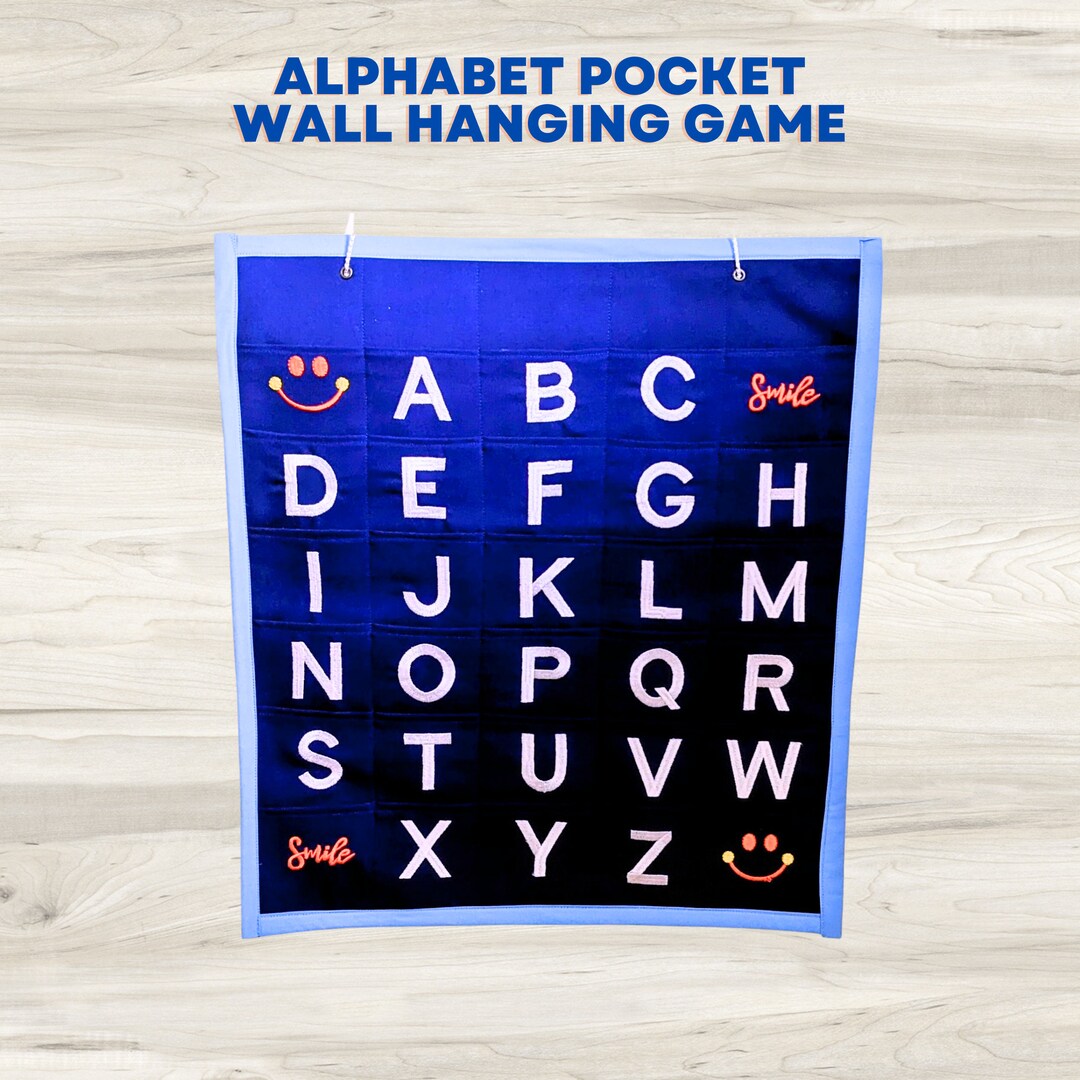 Montessori Alphabet Pocket Mat Fabric Alphabet Roll Embroidered ...