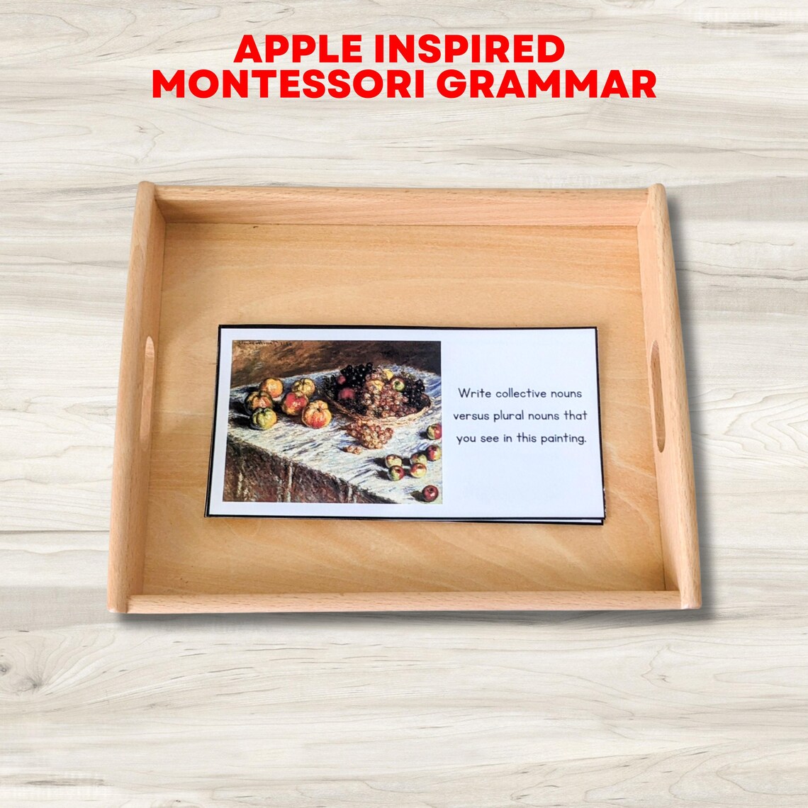 Montessori Grammar Activities | Apple Inspired Grammar Activities ...
