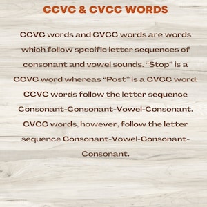 CCVC & CVCC Words Picture Cards | Montessori Language Cards ...